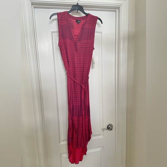 a.n.a | Dresses | Ana Collarless Shirt Dress In Scarlet And Navy Size ...